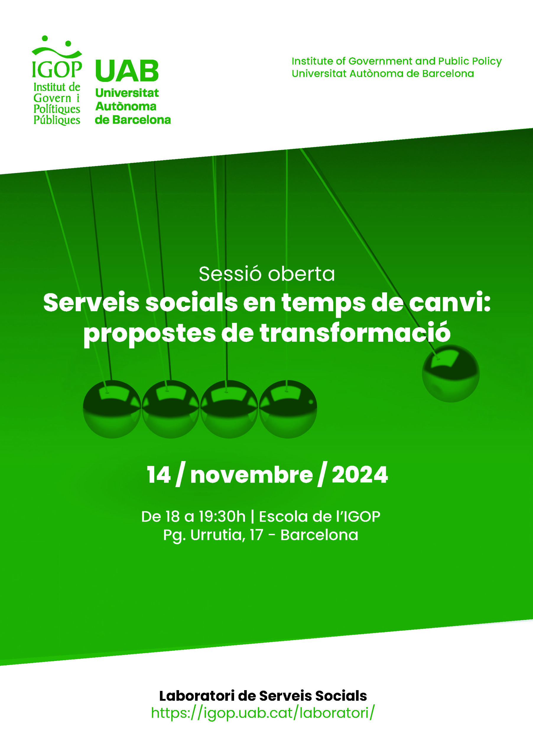 Servicios sociales en tiempo de cambio: propuestas de transformación - IGOP